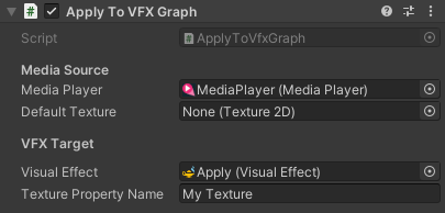 Apply To VFX Graph | AVPro Video - Documentation